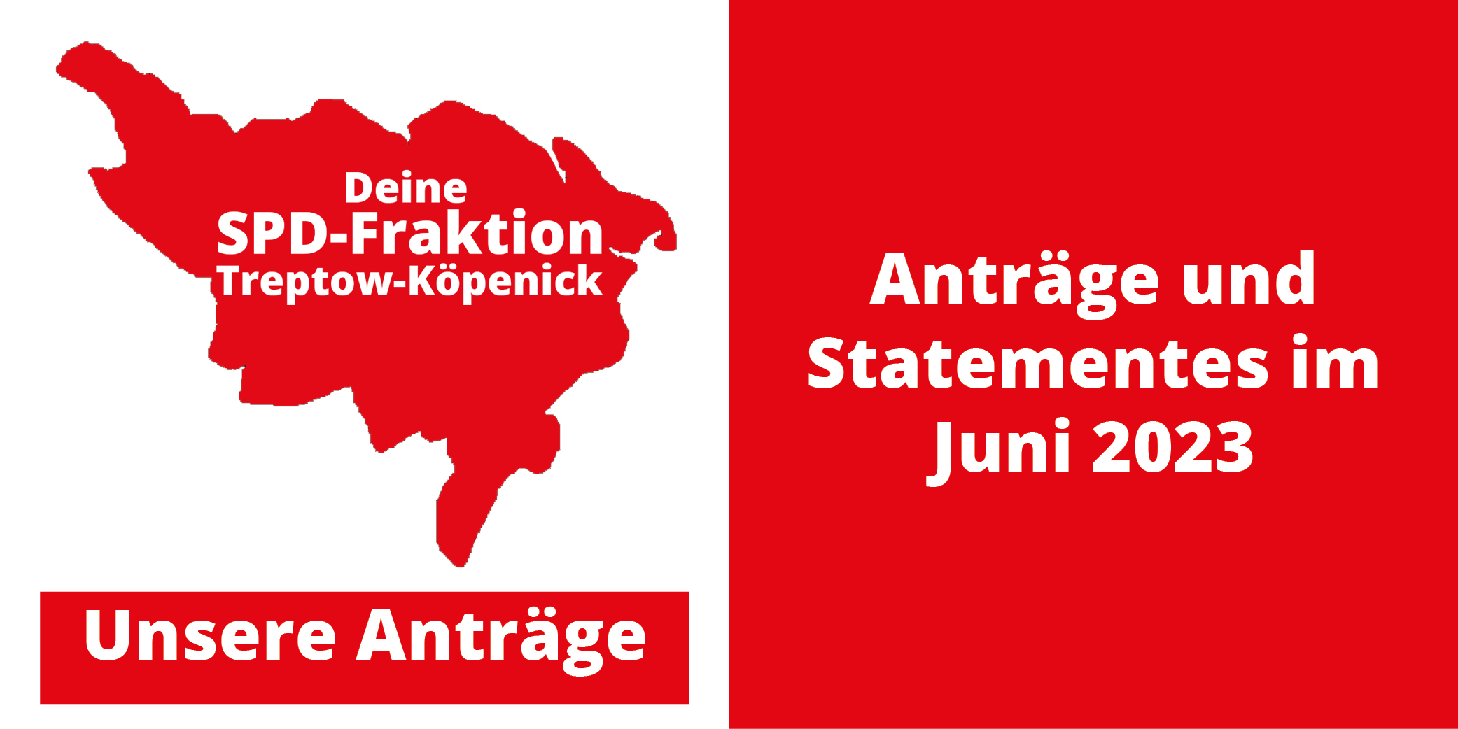 Unsere Anträge im Juni 2023 - SPD-Fraktion